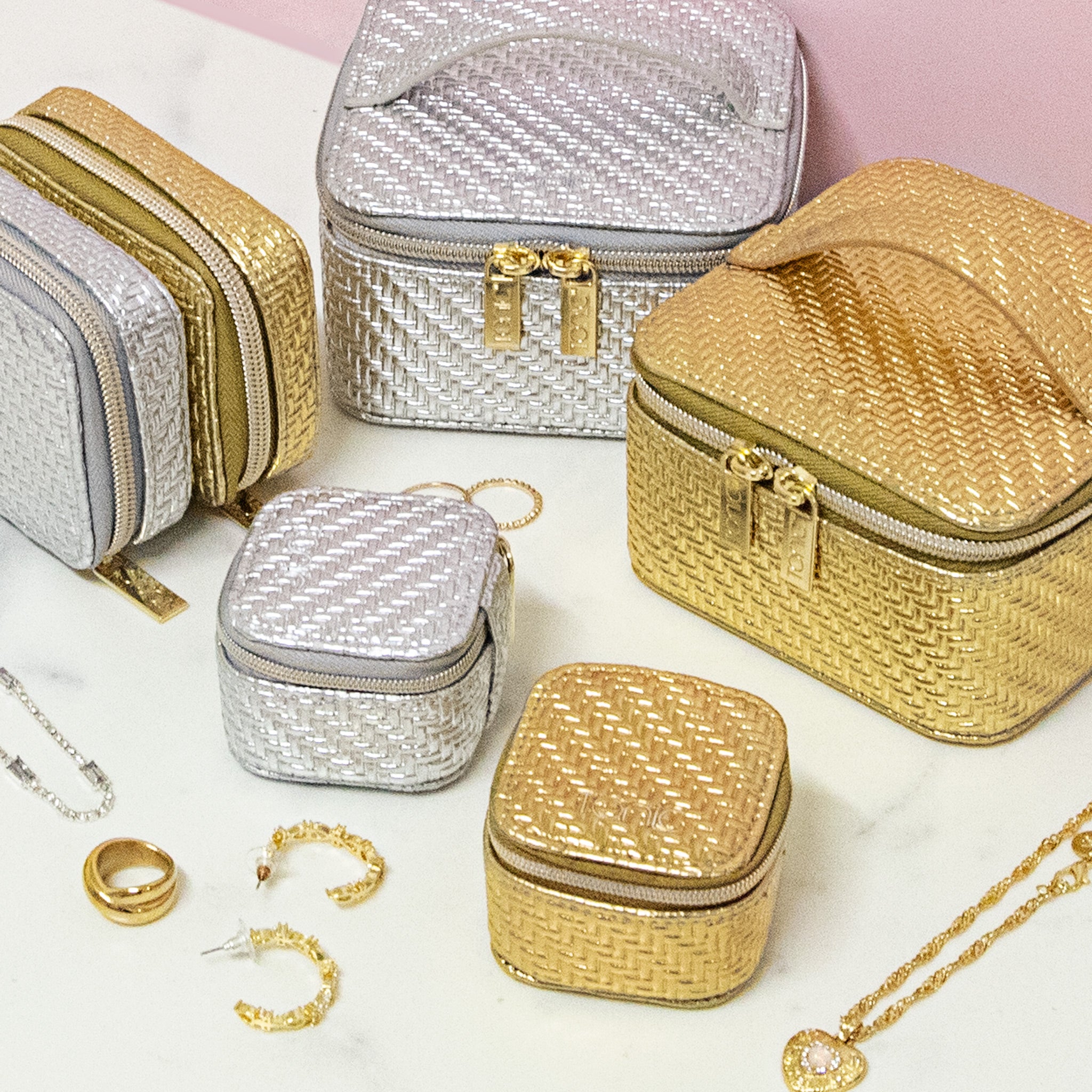 Jewellery Cube - Herringbone Gold – Tonic Australia